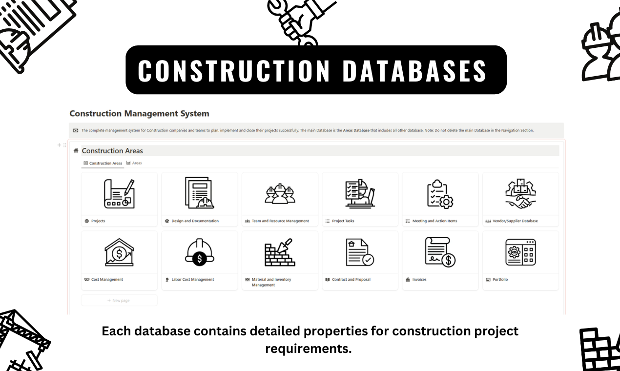 Construction Management System - Notion Market Hub