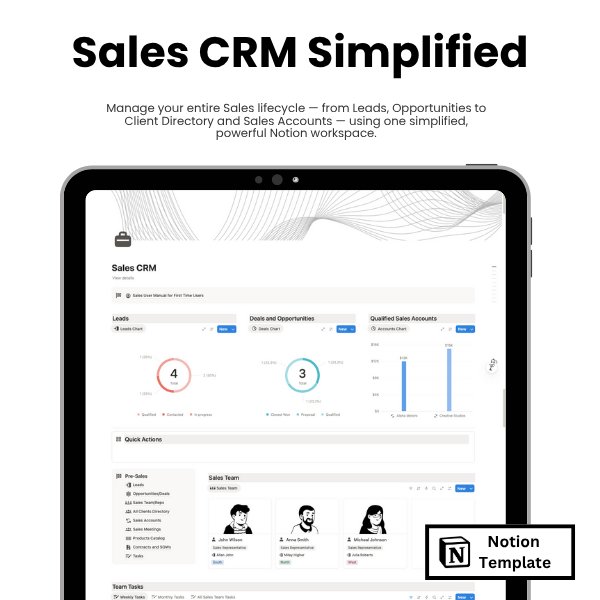 Sales CRM for Business - Notion Market Hub